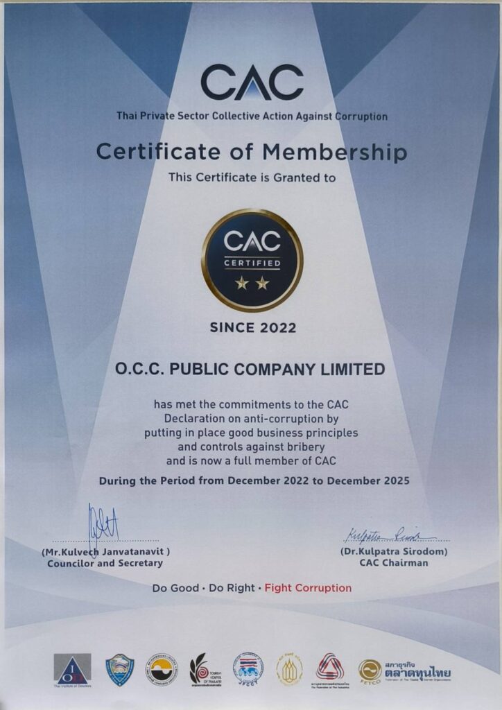 CAC’s Certificate of Membership – OCC